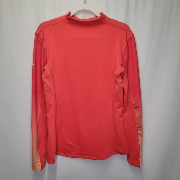 Nike | Tops | Nike Pro Hyperwarm Womens Xl Pullover Pink Orange Thumb ...